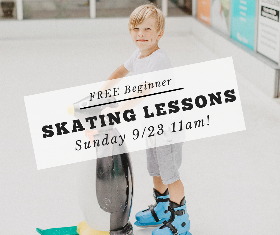 Try a Free Beginner Sunday Skate Lesson with Indoor Ice Rinks.